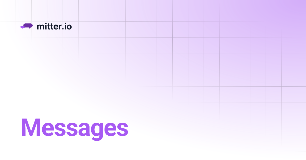Messages | mitter.io