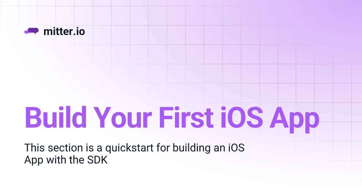 Build Your First iOS App | mitter.io